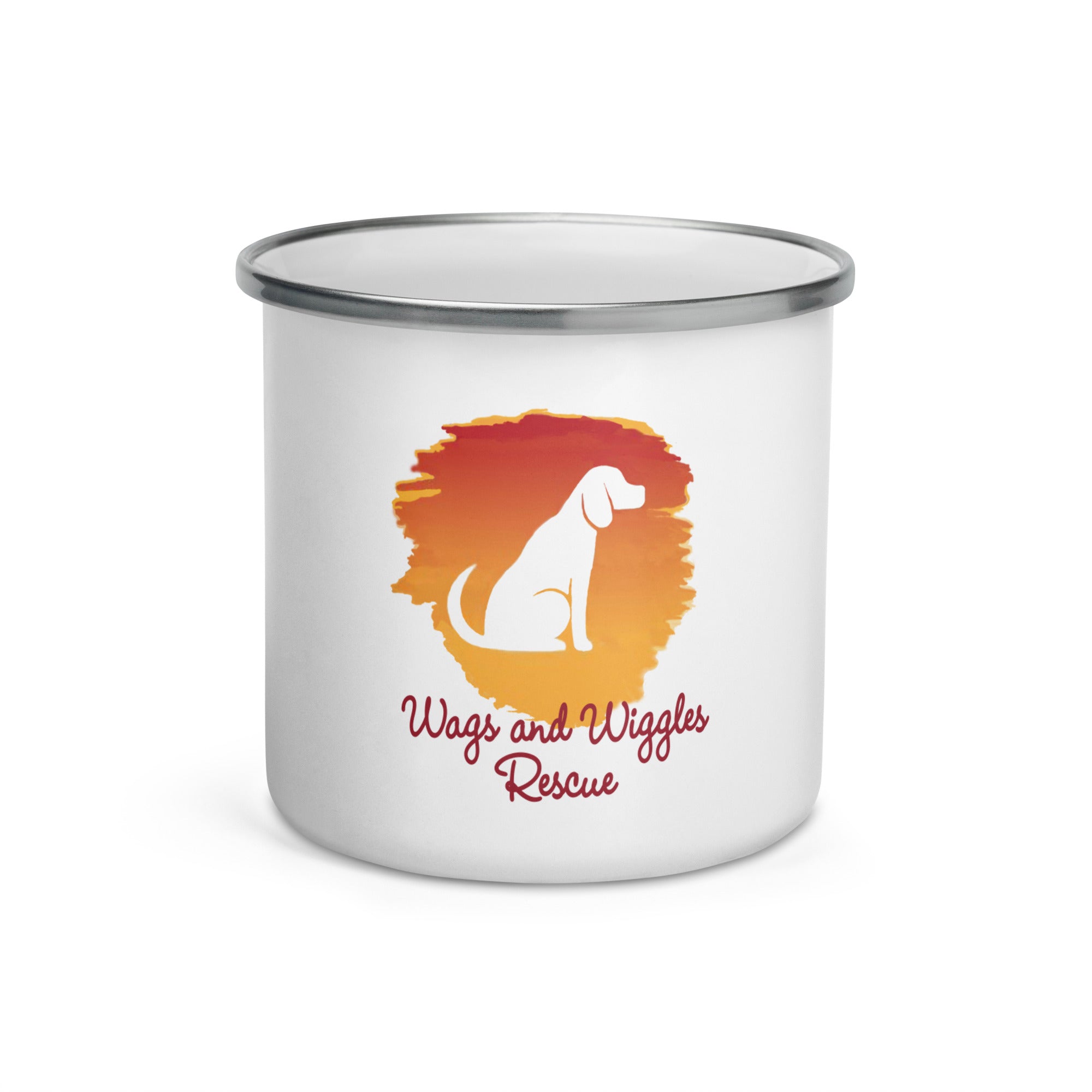 Wags & Wiggles 12 Ounce Enamel Mug – Strong Rabbit Designs